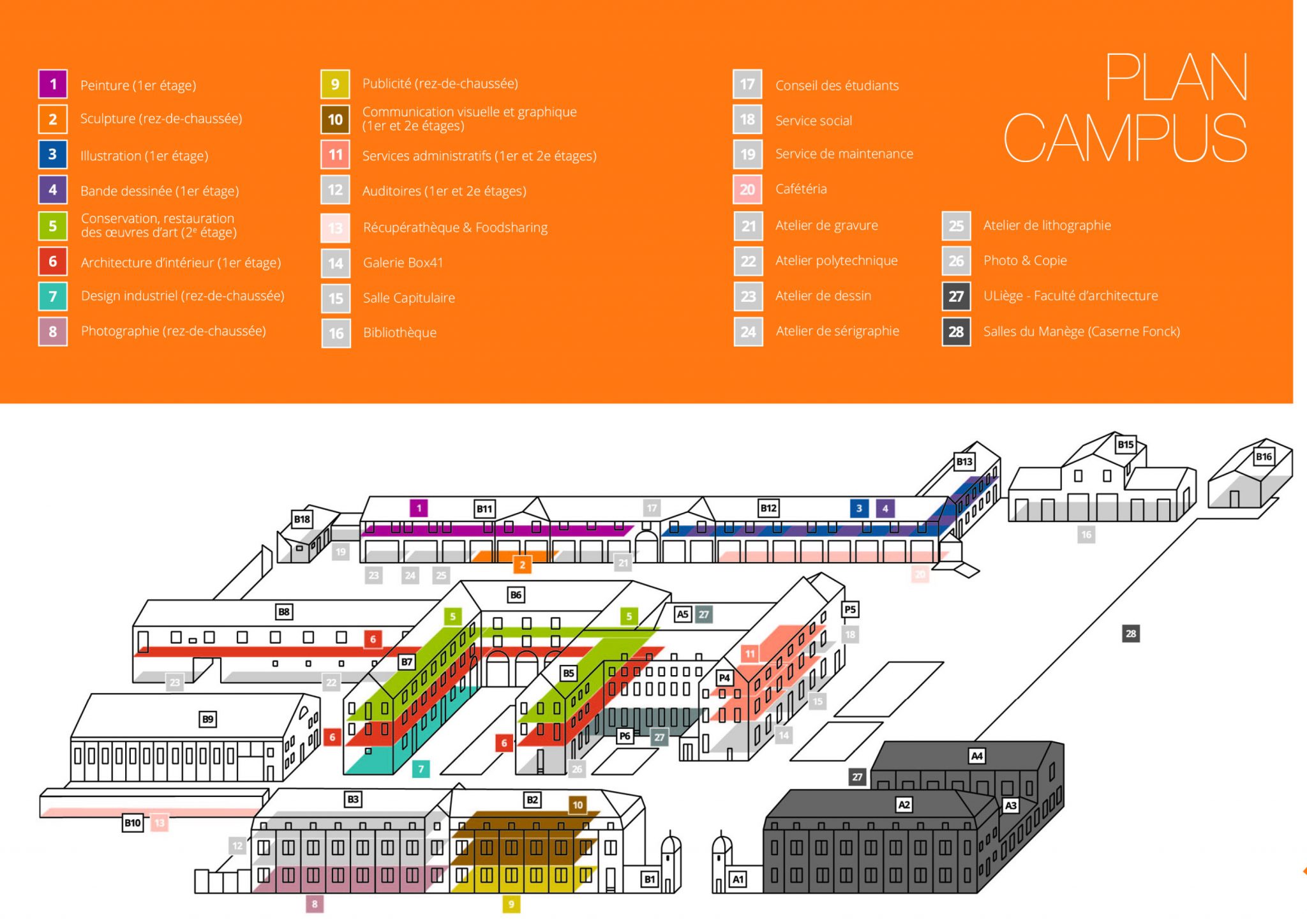 Accès | École supérieure des arts - Saint-Luc Liège